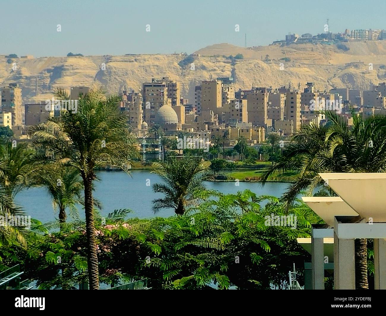 Cairo, Egypt, October 6 2024: Ain Al Sira lake view from The National ...