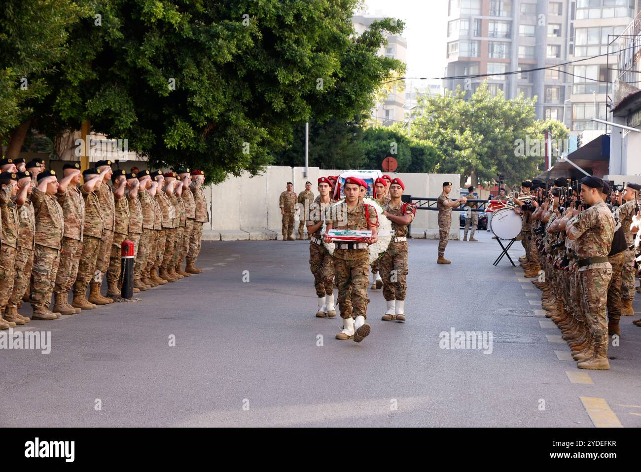 Beirut, Lebanon. 26th Oct, 2024. Funeral of Commander Mohamed Farhat at ...