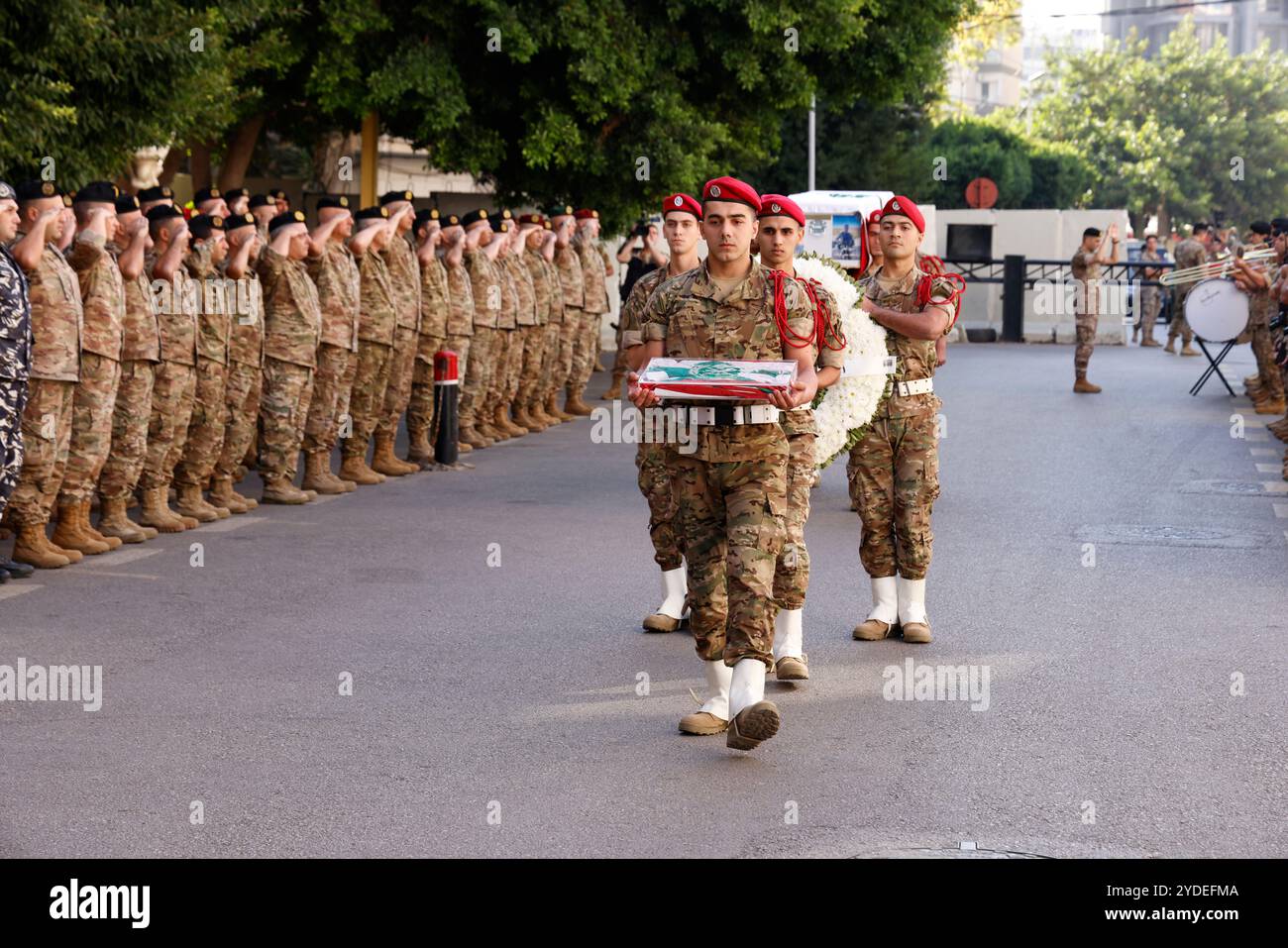 Beirut, Lebanon. 26th Oct, 2024. Funeral of Commander Mohamed Farhat at ...