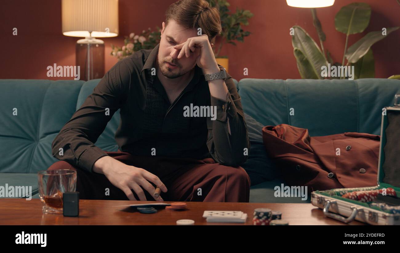 Sad frustrated caucasian male gambler hi-res stock photography and ...