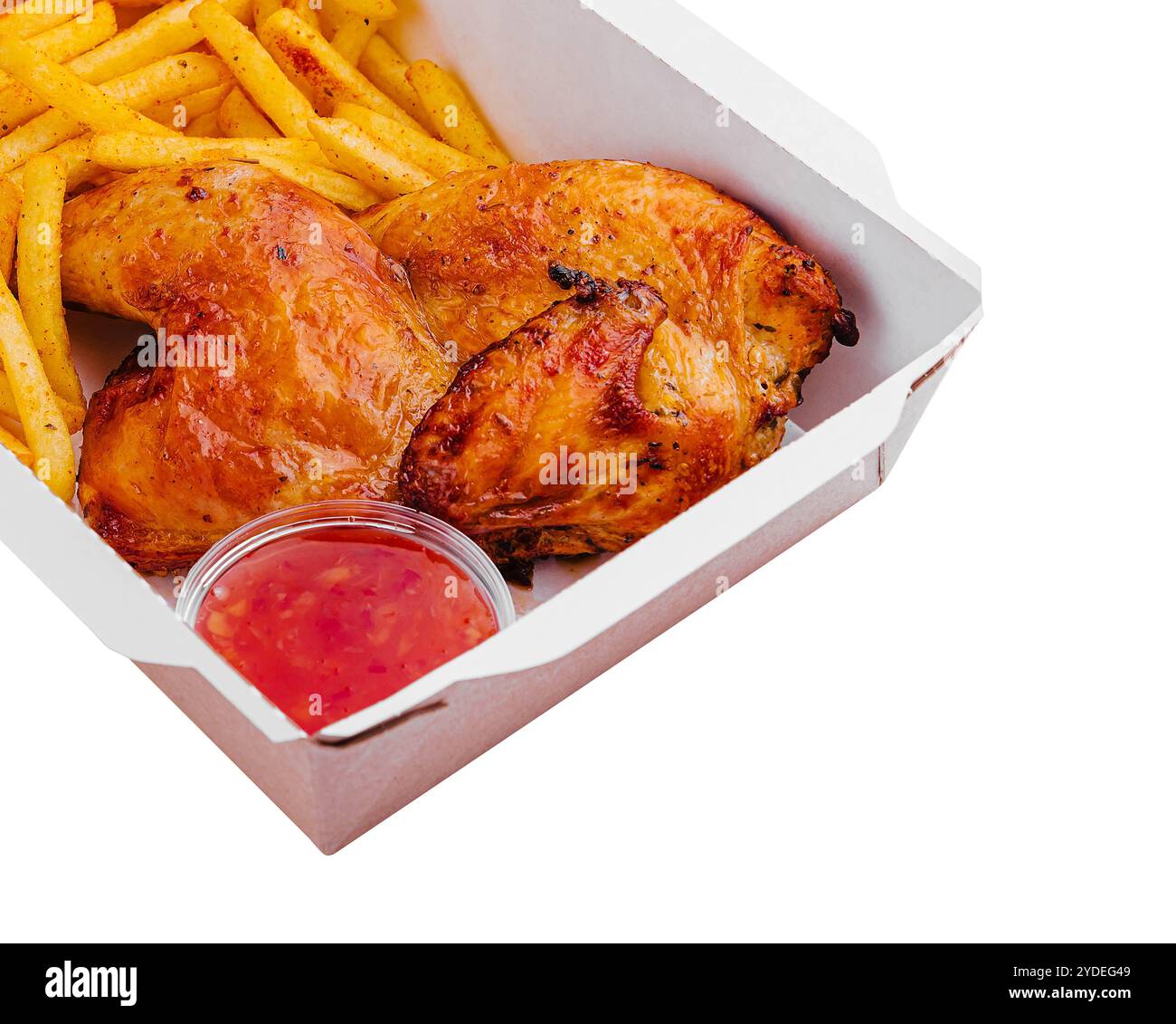 Fried chicken legs french fries hi-res stock photography and images - Alamy