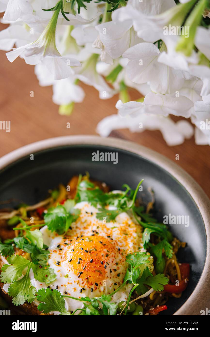 Asian food ramen top view Stock Photo - Alamy