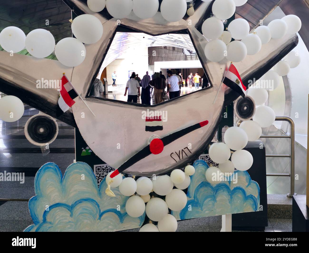 Cairo, Egypt, October 6 2024: A model of warplane aircraft as a ...