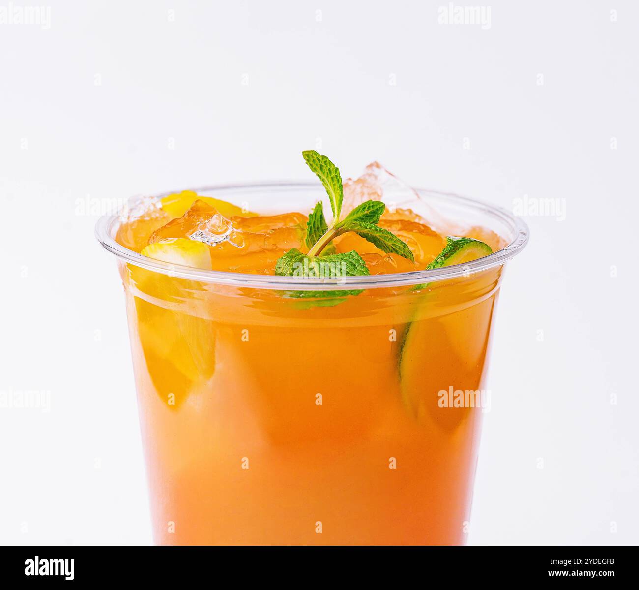 Chinese orange juice with ice and mint Stock Photo - Alamy