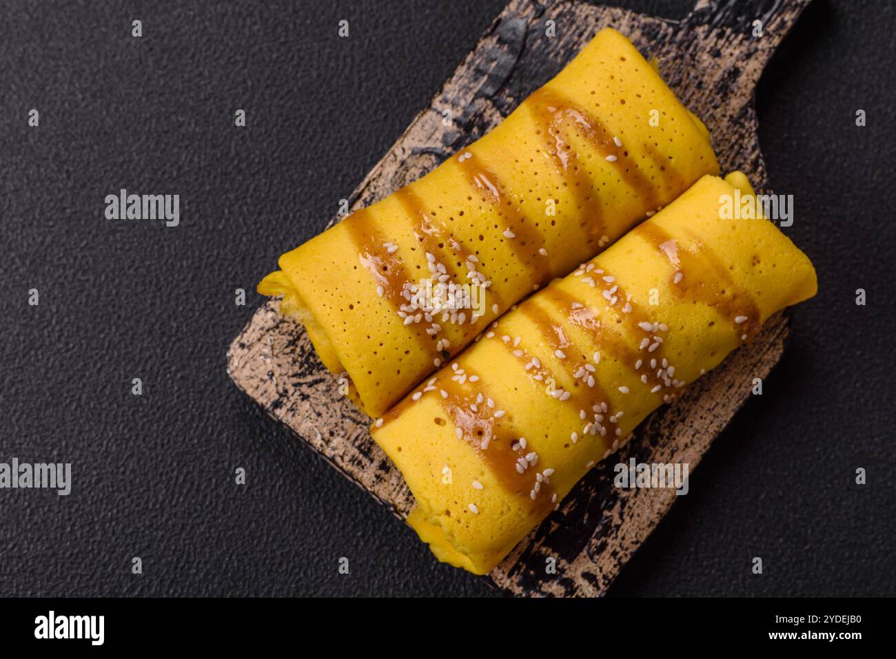 Sweet or savory crepe with different fillings for a hearty breakfast ...