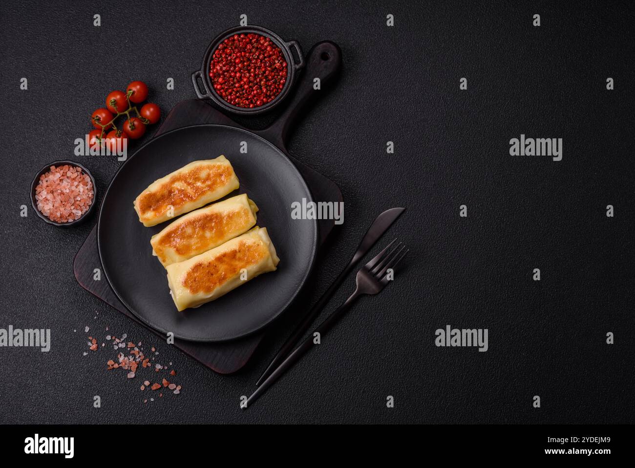 Sweet or savory crepe with different fillings for a hearty breakfast ...