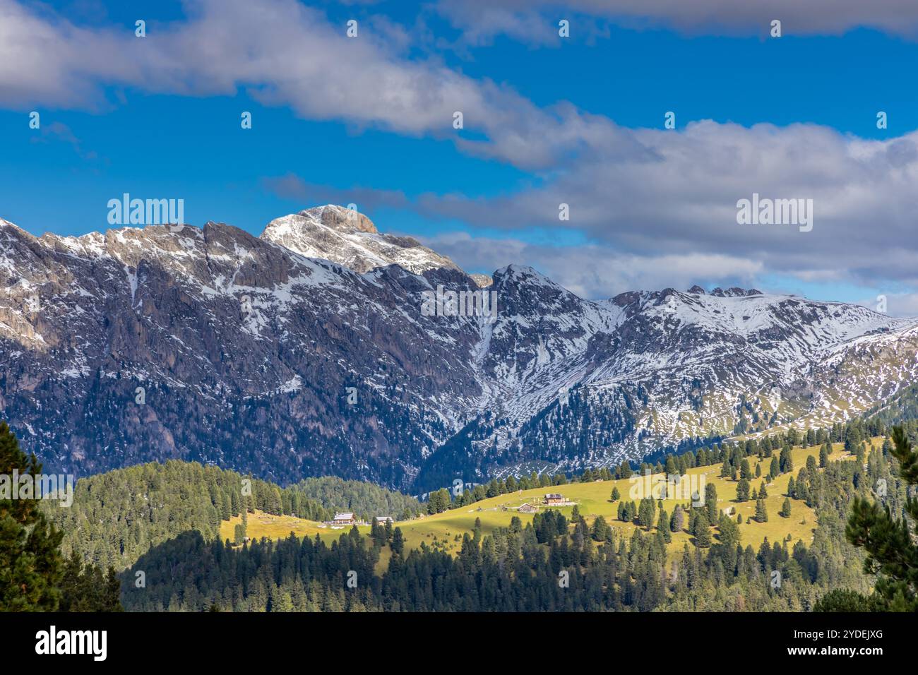 Santa Magdalena village in italian Dolomite Alps classical beautiful ...