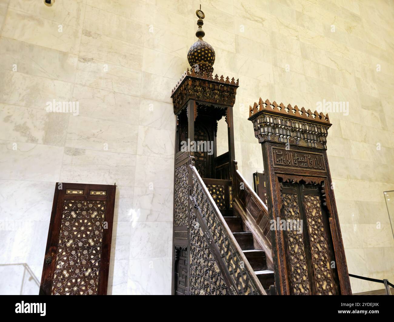 Cairo, Egypt, October 6 2024: Minbar AbouBakr Ibn Mizhar mosque, the ...