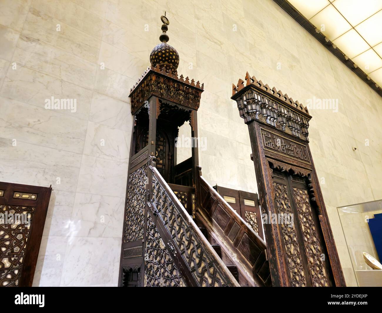 Cairo, Egypt, October 6 2024: Minbar AbouBakr Ibn Mizhar mosque, the ...
