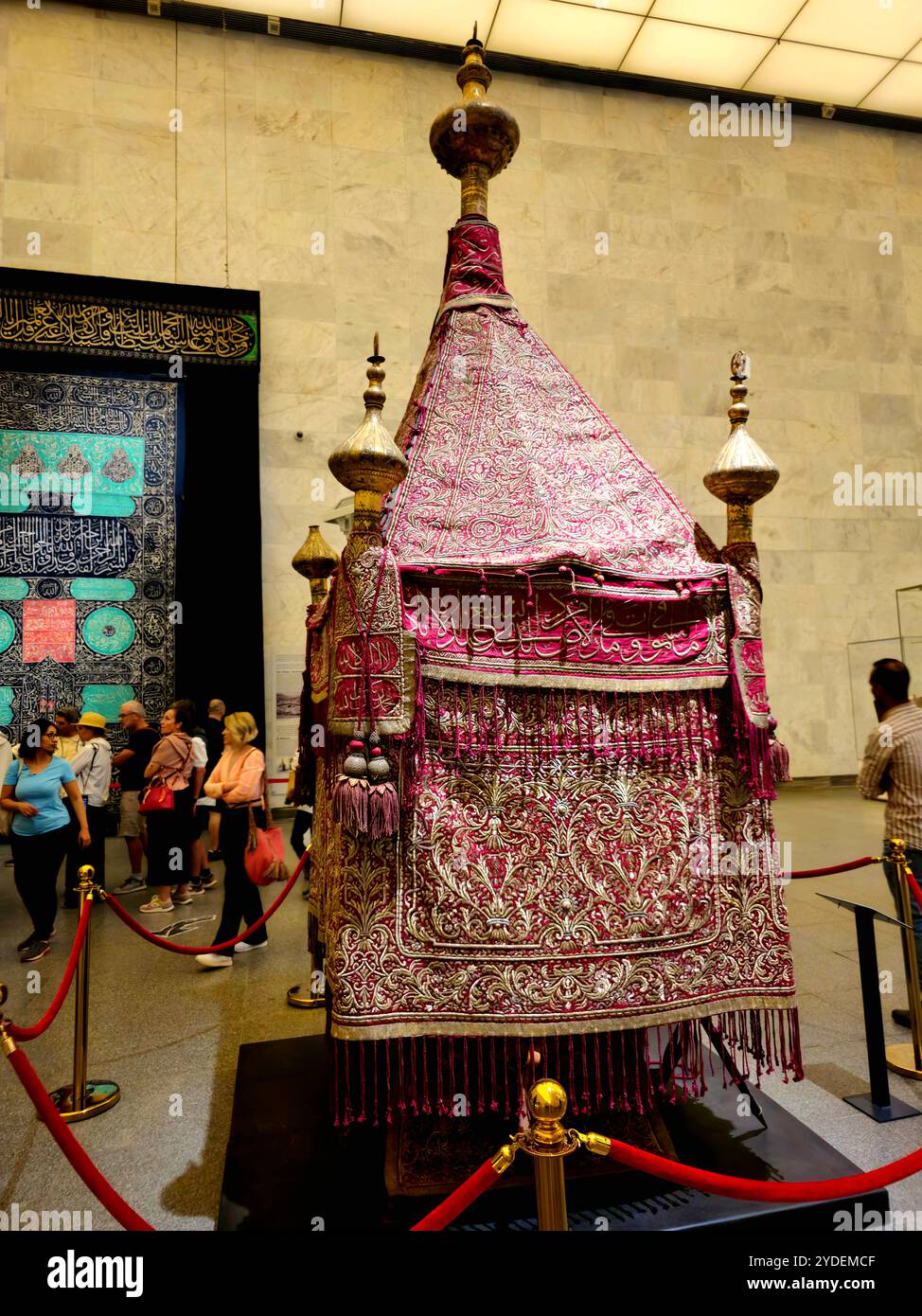 Cairo, Egypt, October 6 2024: The Kiswa curtains, clothing covering the ...