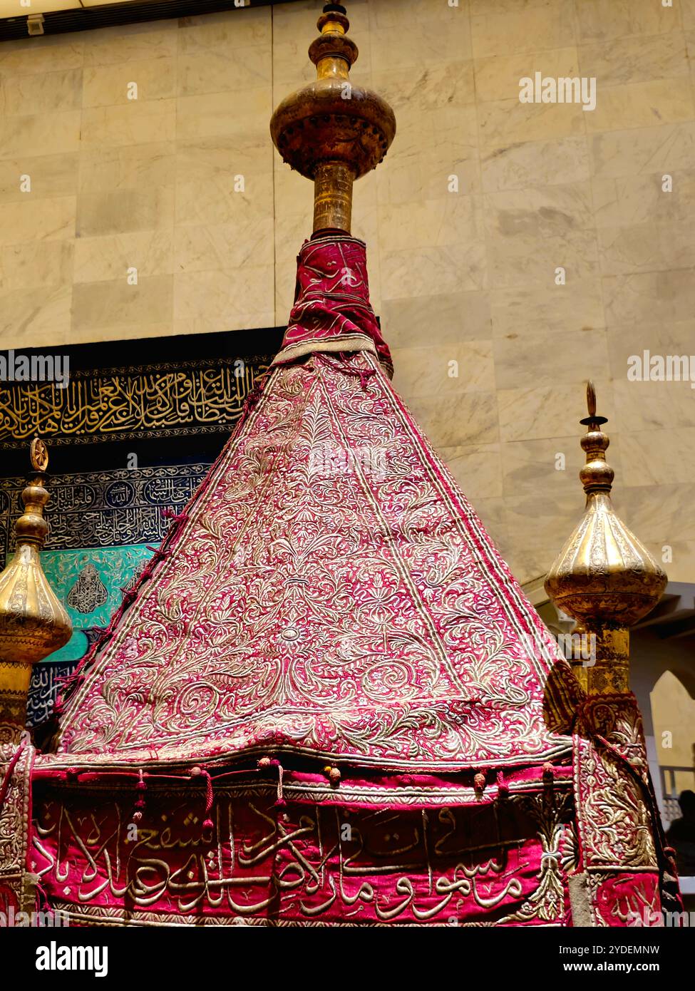 Cairo, Egypt, October 6 2024: The Kiswa curtains, clothing covering the ...