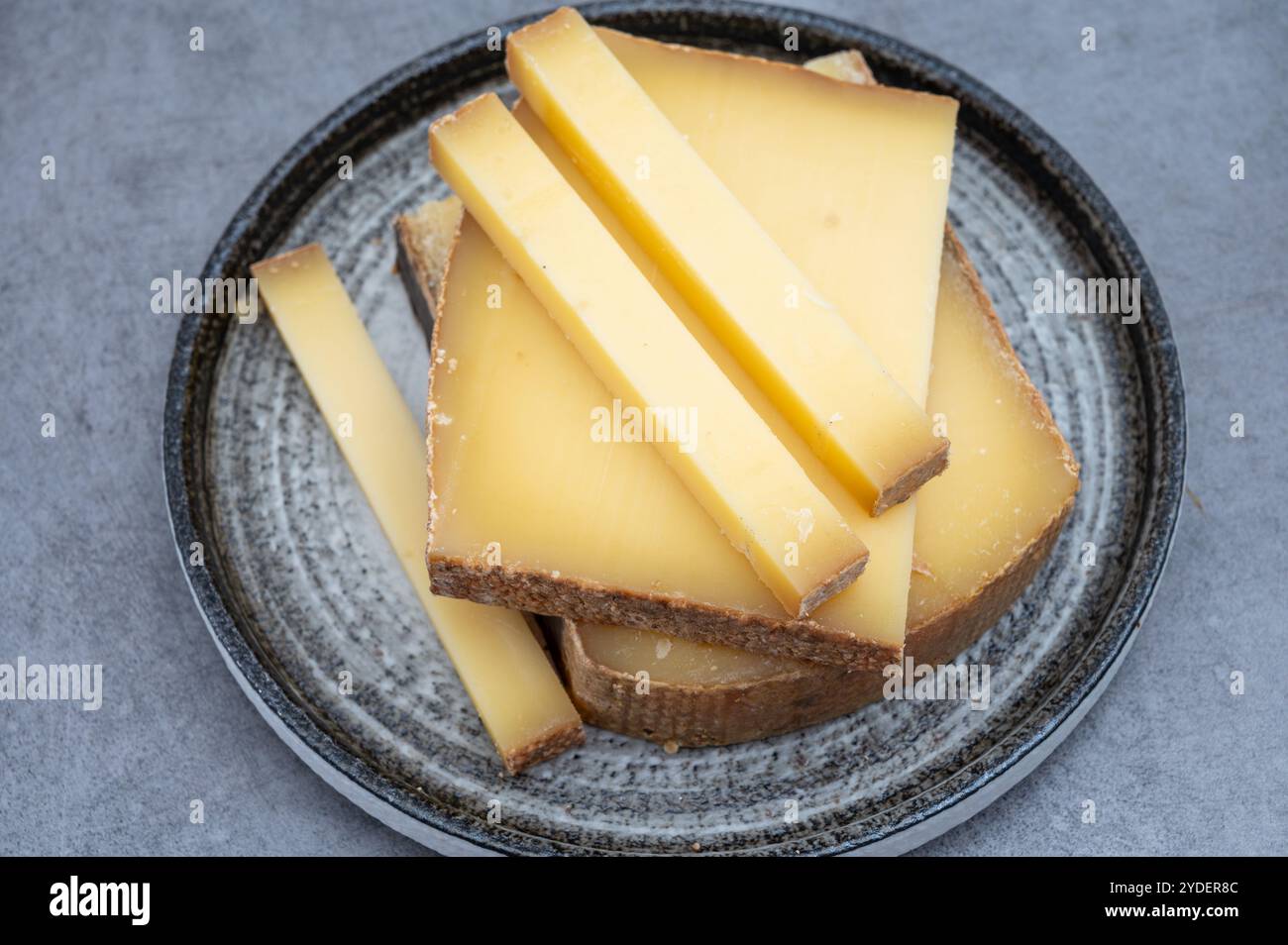 French yellow cheese Comte, varieties unpasteurised cow milk Prestige ...