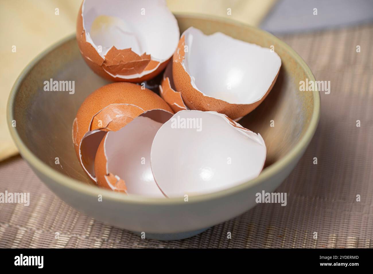 Broken egg shells ,Recycling kitchen waste, Crushed egg shells for the ...