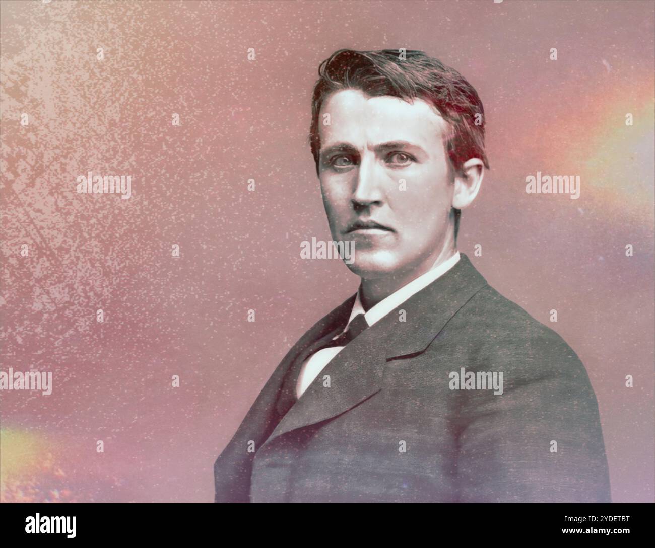 Thomas Alva Edison, 1847 - 1931, American inventor, digitally edited ...