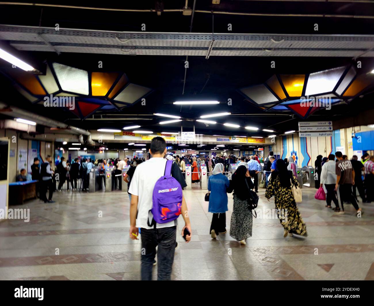 Cairo, Egypt, October 21 2024: The Cairo tunnel metro, a rapid transit ...