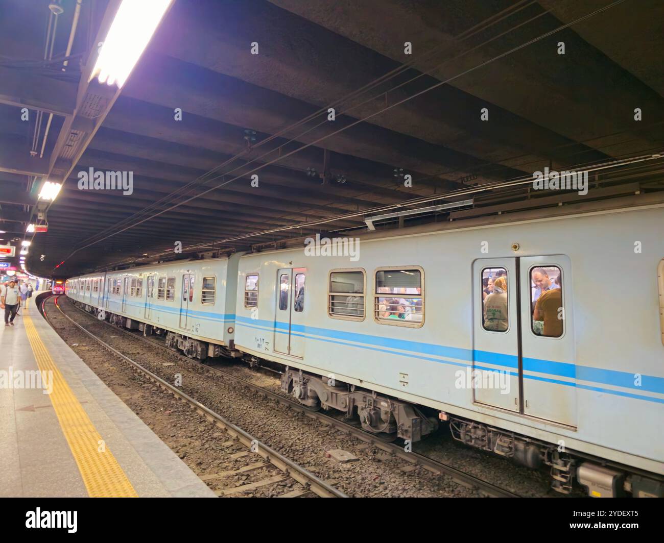Cairo, Egypt, October 21 2024: First line of The Cairo tunnel metro, a ...