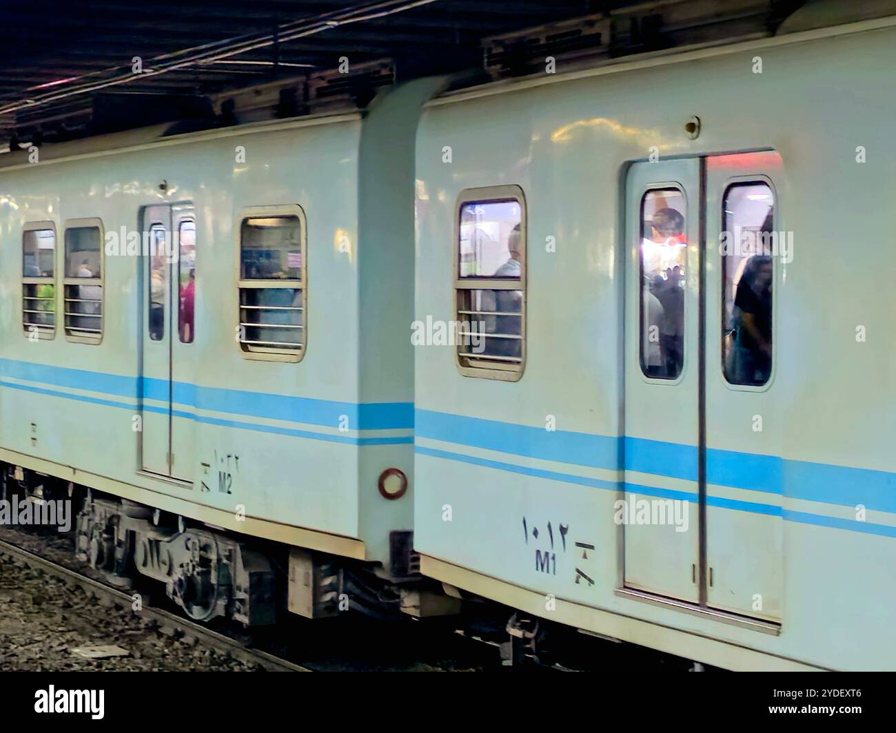 Cairo, Egypt, October 21 2024: First line of The Cairo tunnel metro, a ...