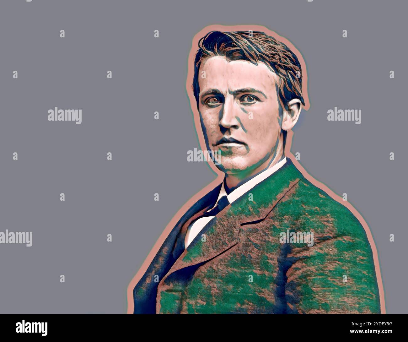 Thomas Alva Edison, 1847 - 1931, American inventor, digitally edited ...