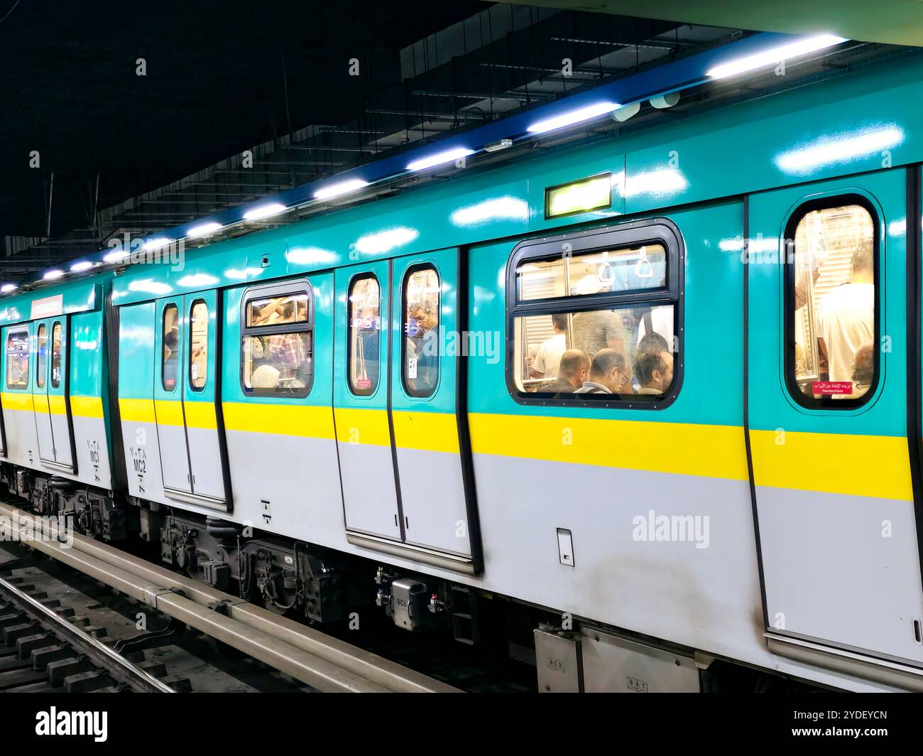 Cairo, Egypt, October 22 2024: The third line of The Cairo tunnel metro ...