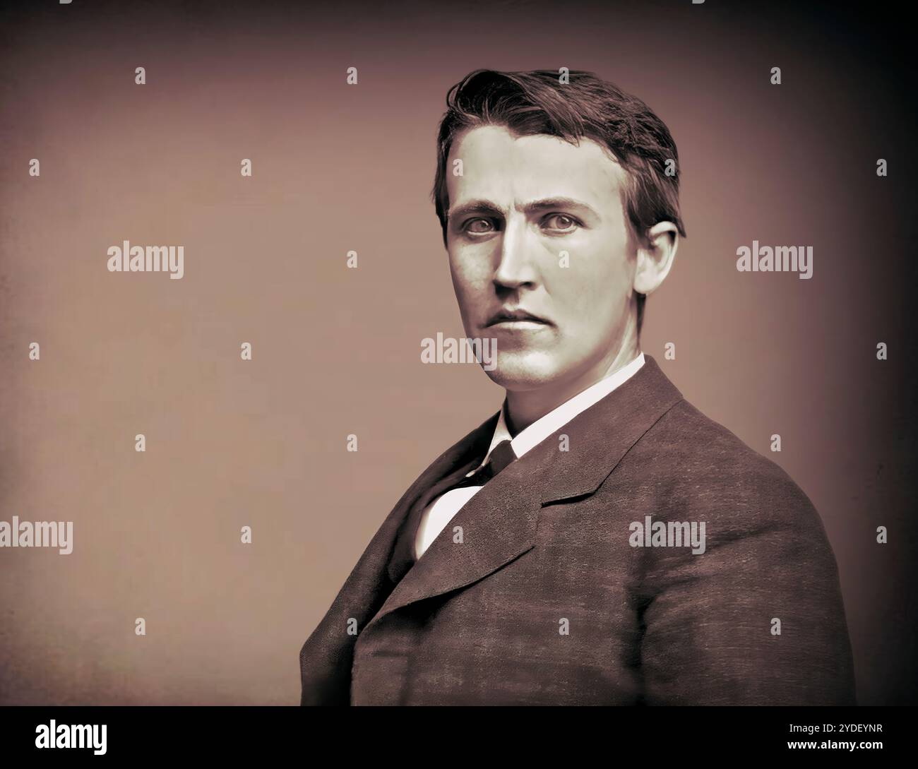 Thomas Alva Edison, 1847 - 1931, American inventor, digitally edited ...