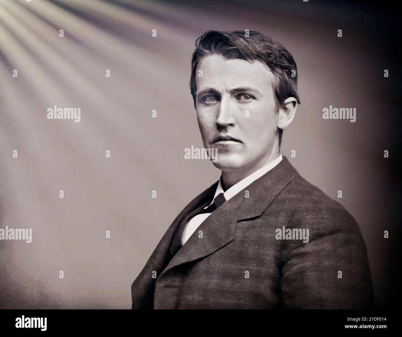 Thomas Alva Edison, 1847 - 1931, American inventor, digitally edited ...