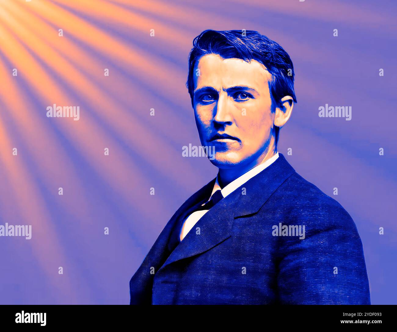 Thomas Alva Edison, 1847 - 1931, American inventor, digitally edited ...