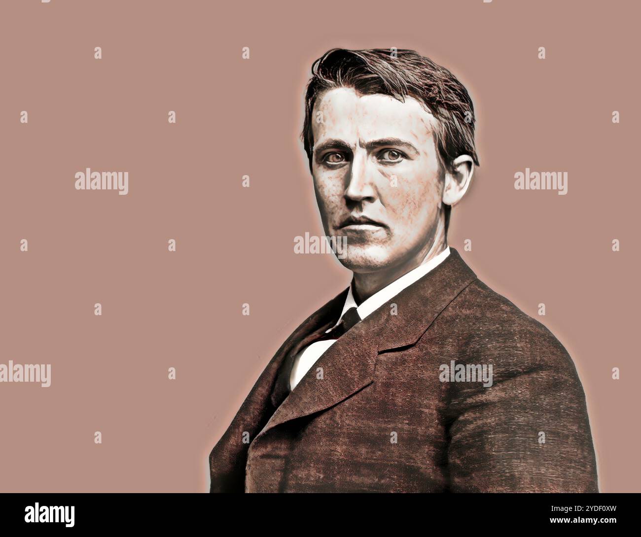Thomas Alva Edison, 1847 - 1931, American inventor, digitally edited ...