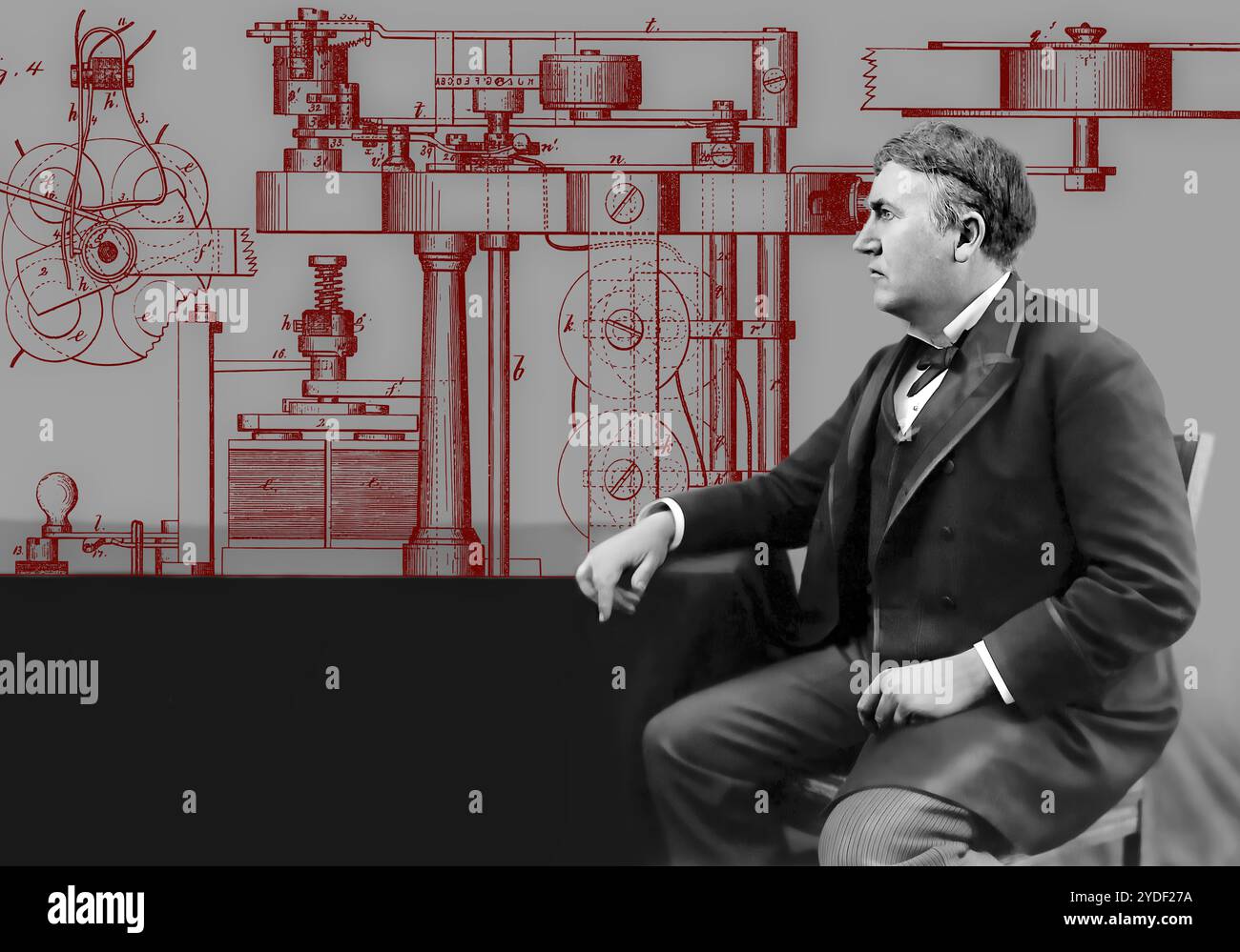 Thomas Alva Edison, 1847 - 1931, American inventor, Telegraph Apparatus ...