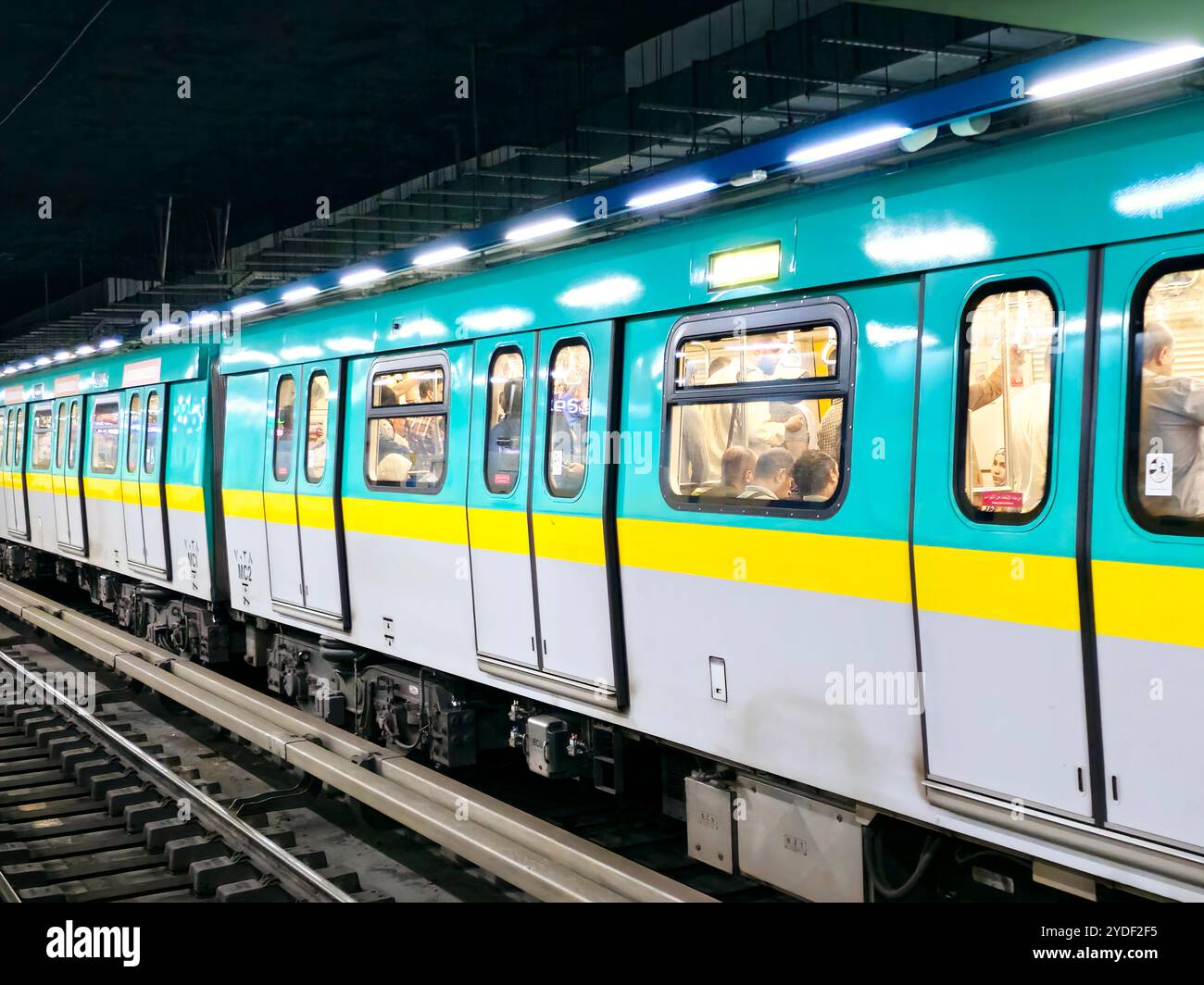 Cairo, Egypt, October 22 2024: The third line of The Cairo tunnel metro ...
