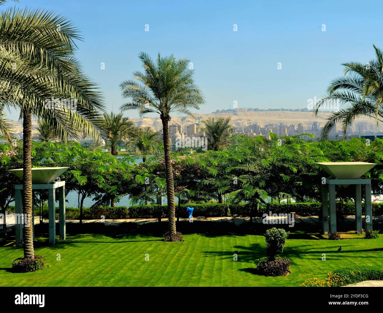 Cairo, Egypt, October 6 2024: Ain Al Sira lake view from The National ...