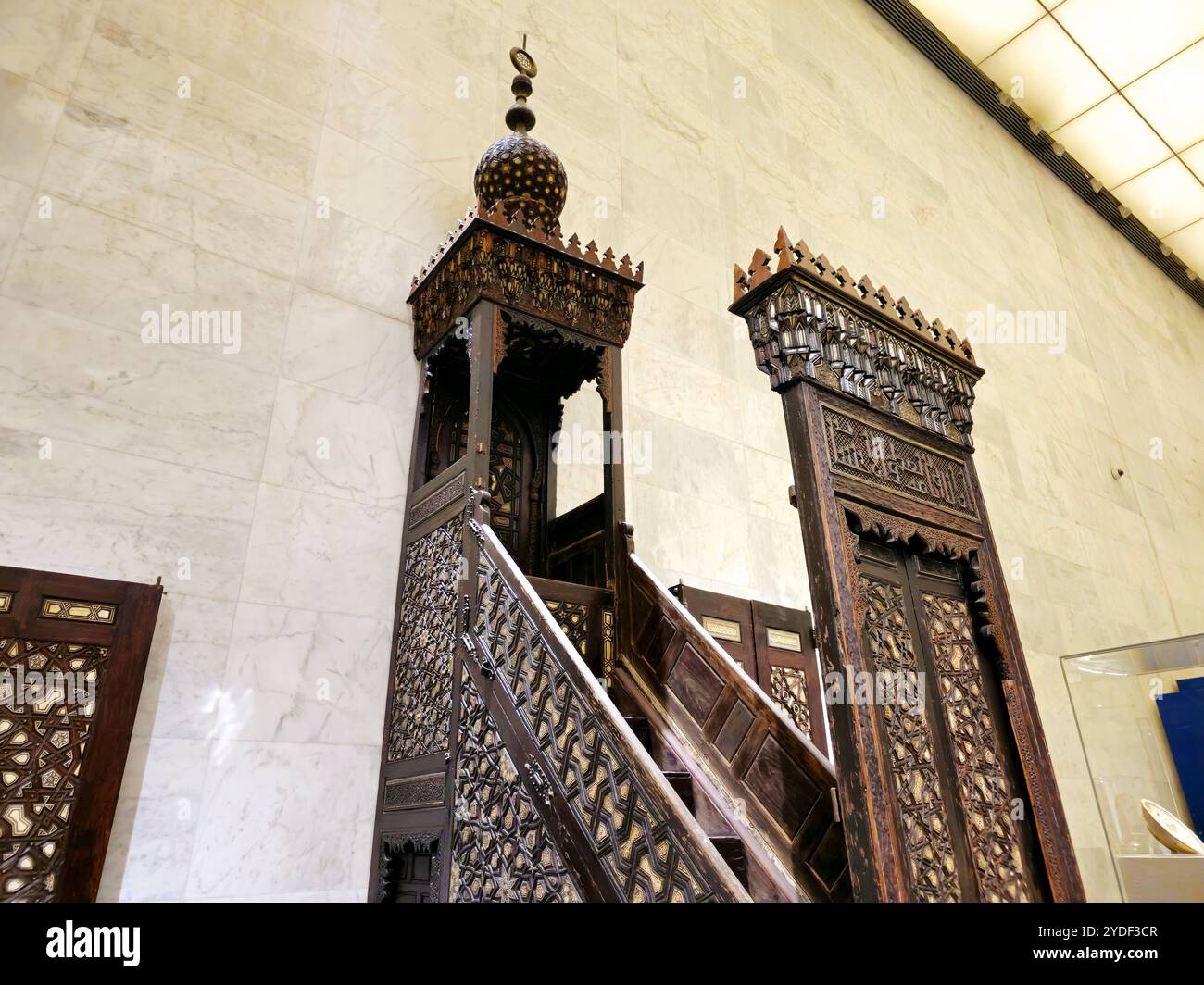 Cairo, Egypt, October 6 2024: Minbar AbouBakr Ibn Mizhar mosque, the ...