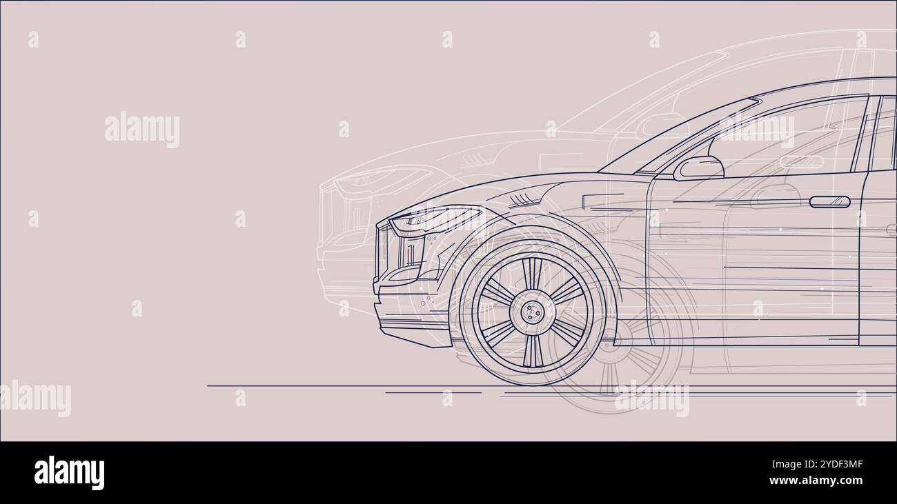 Car engineering drawing hi-res stock photography and images - Alamy