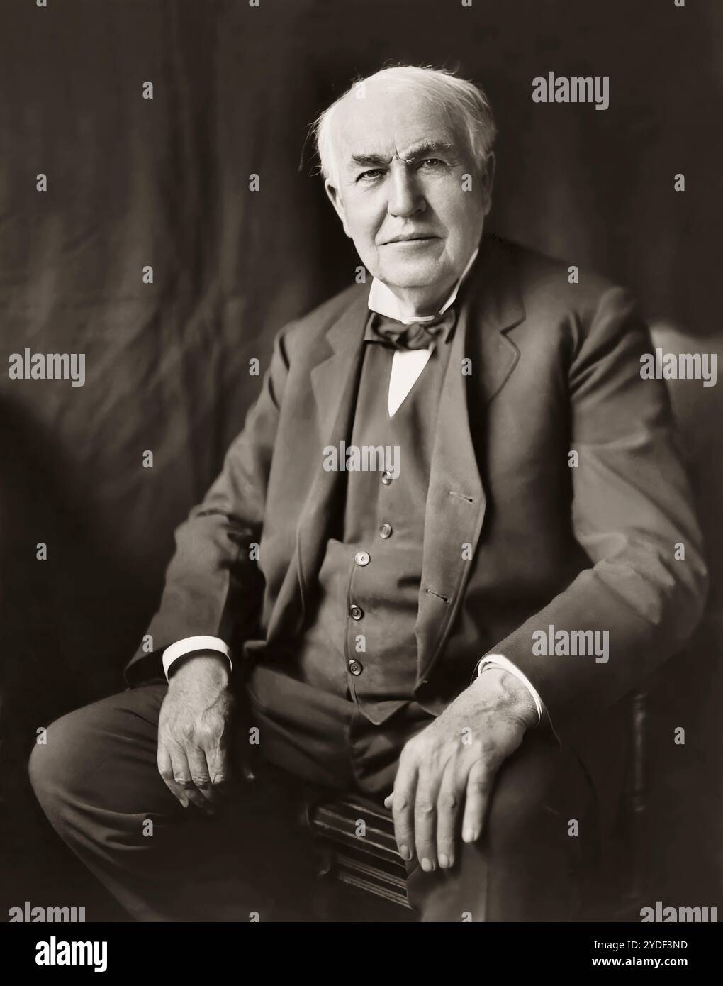 Portrait of Thomas Alva Edison, 1847 - 1931, American inventor, c. 1922 ...