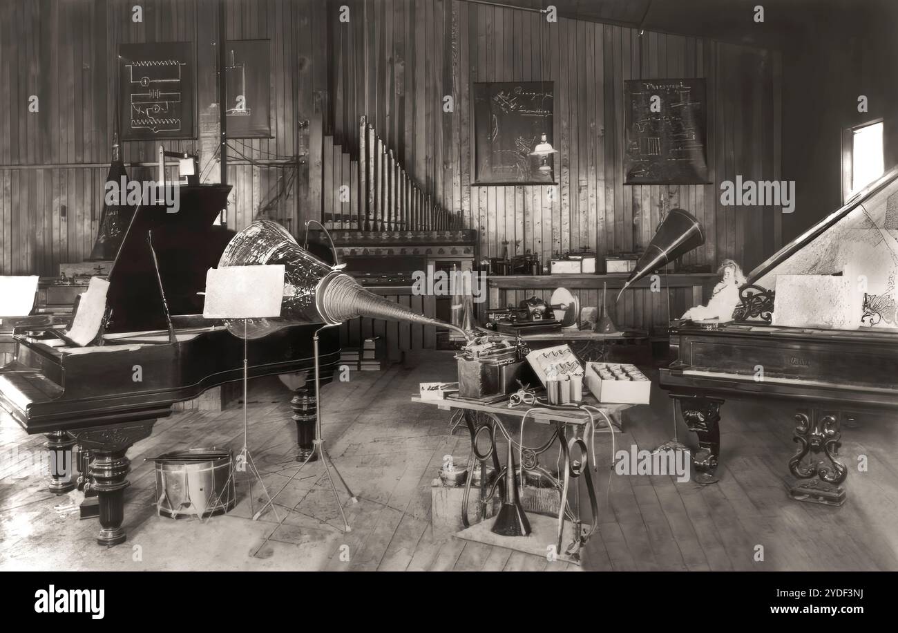 Edison‘s experimental development facility for the phonograph, Thomas ...