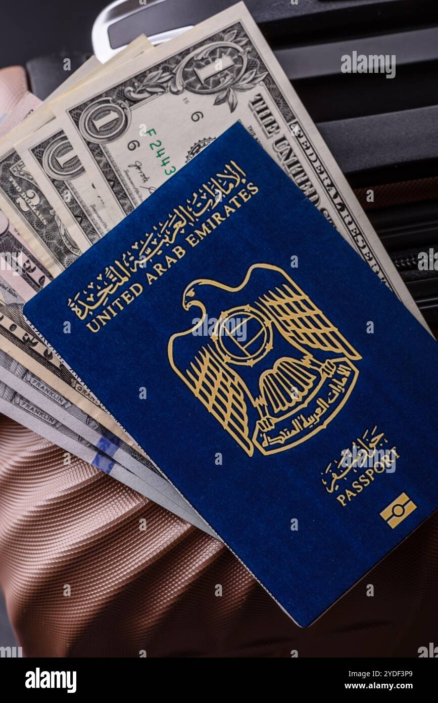 International passport of a citizen of United Arab Emirates Stock Photo ...