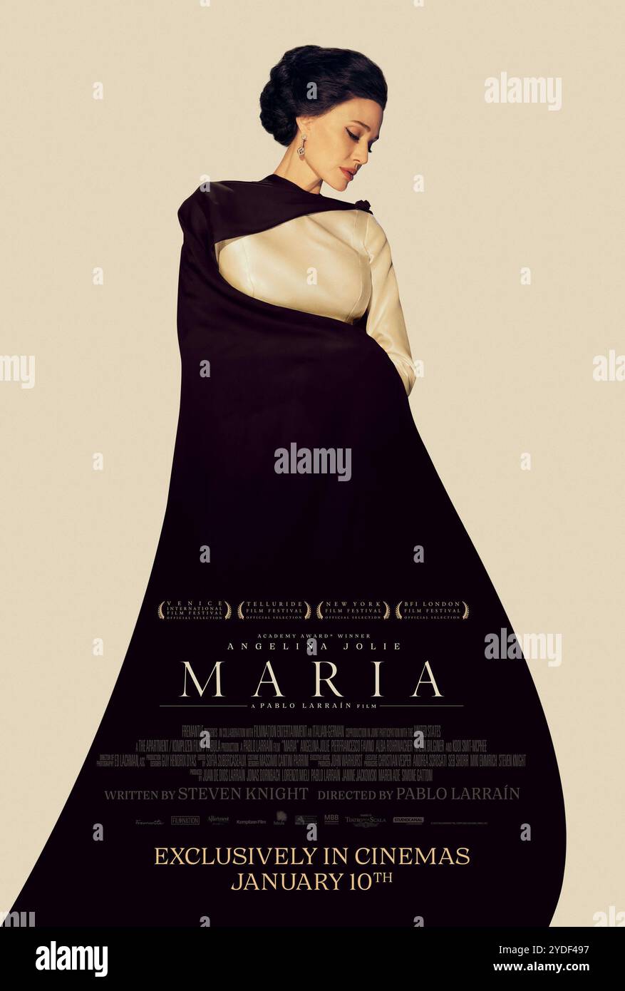 Maria movie poster Angelina Jolie Stock Photo - Alamy