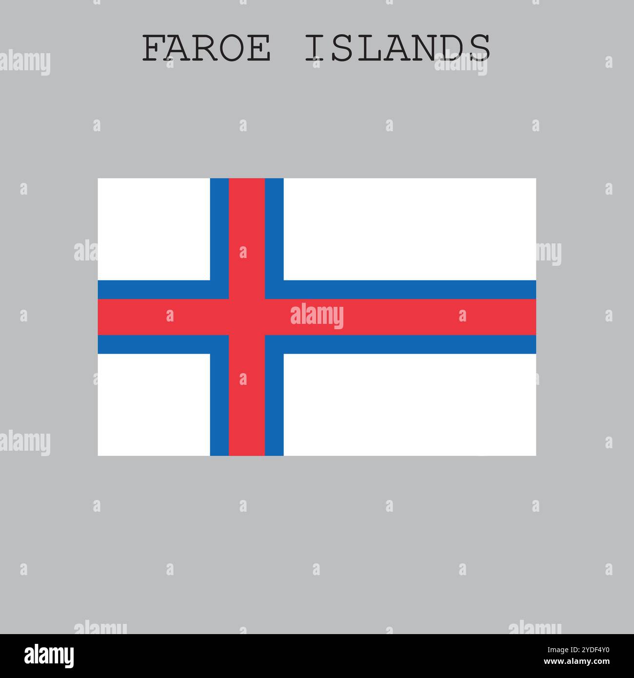 Vector of Faroe Islands Flag. Rectangle Stock Vector Image & Art - Alamy