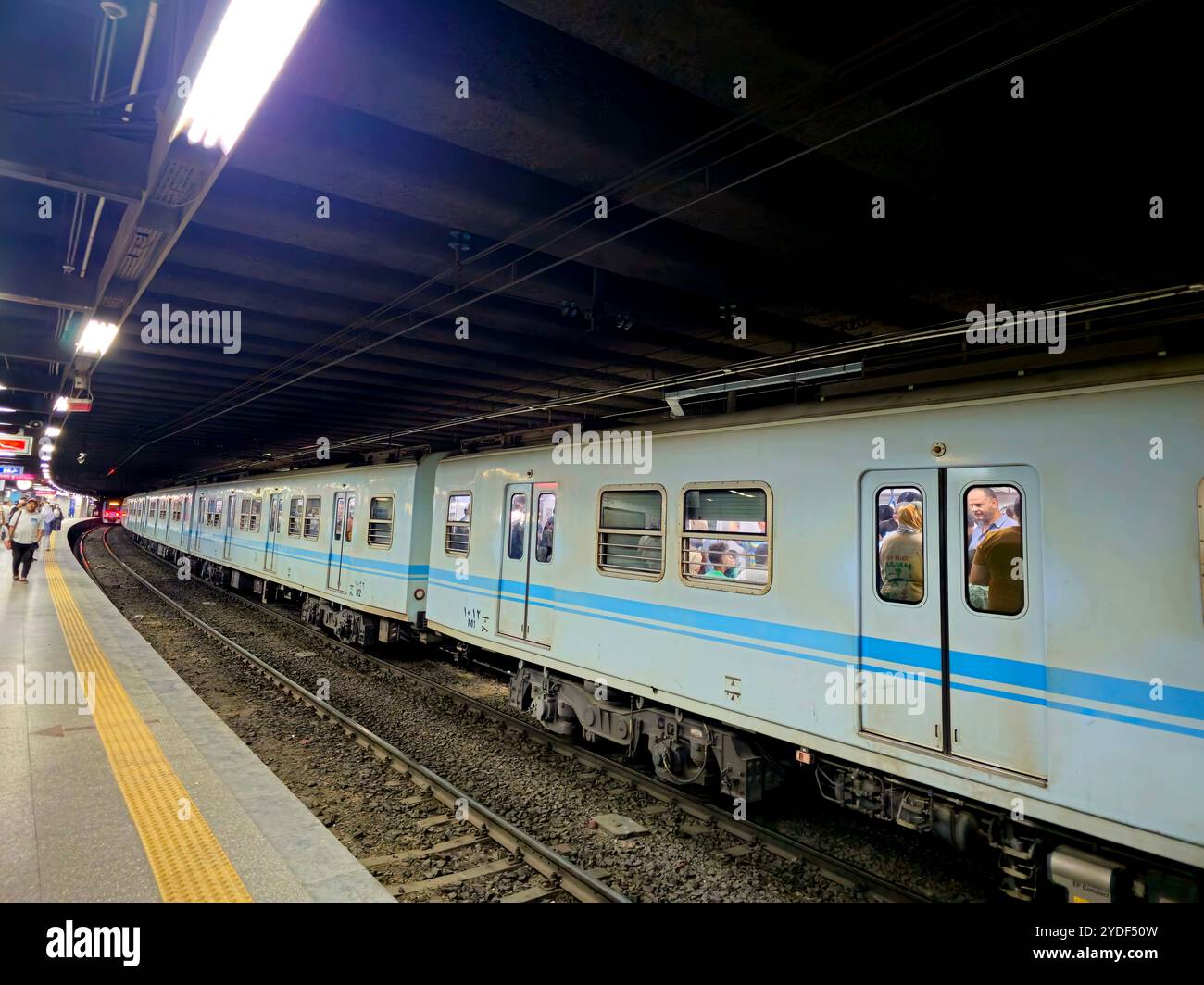 Cairo, Egypt, October 21 2024: First line of The Cairo tunnel metro, a ...