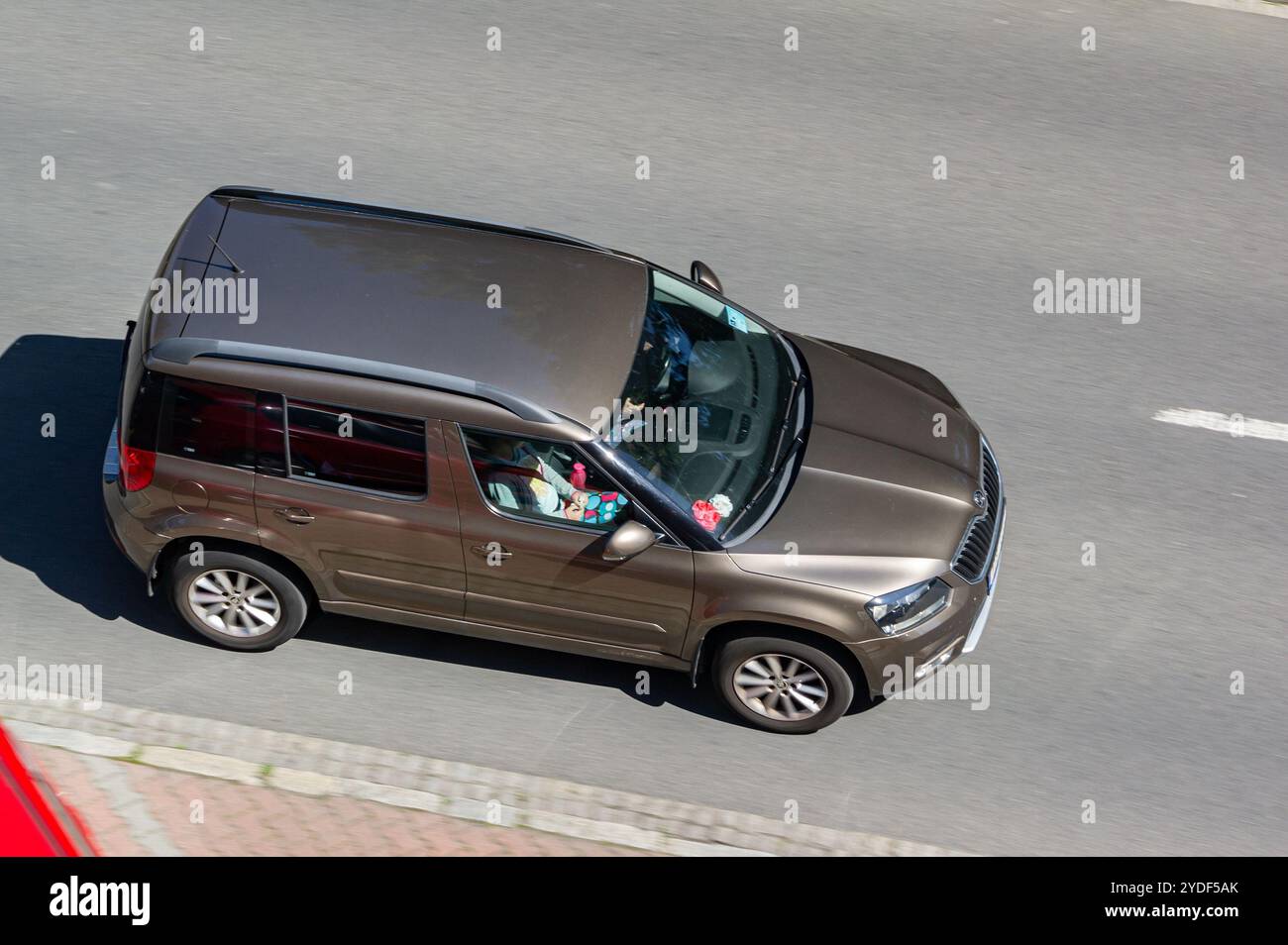 OSTRAVA, CZECHIA - MAY 14, 2024: Skoda Yeti 5L crossover car, motion ...