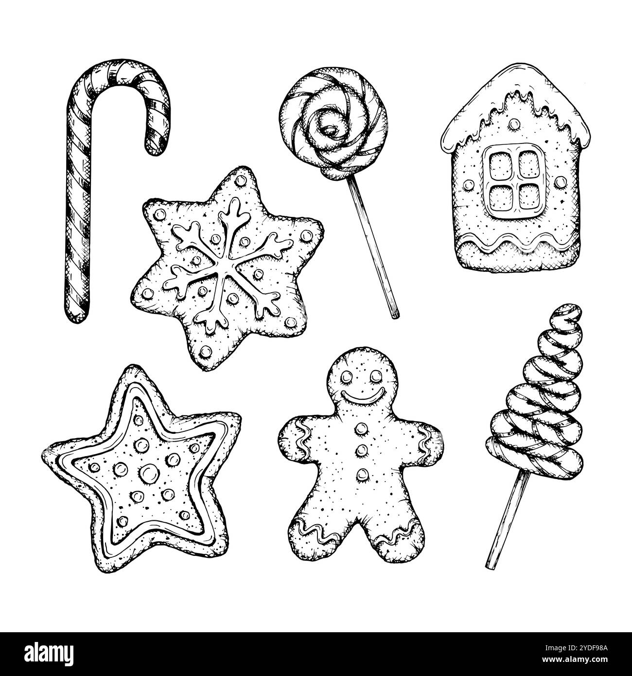 Baking christmas gingerbread cookies Black and White Stock Photos ...
