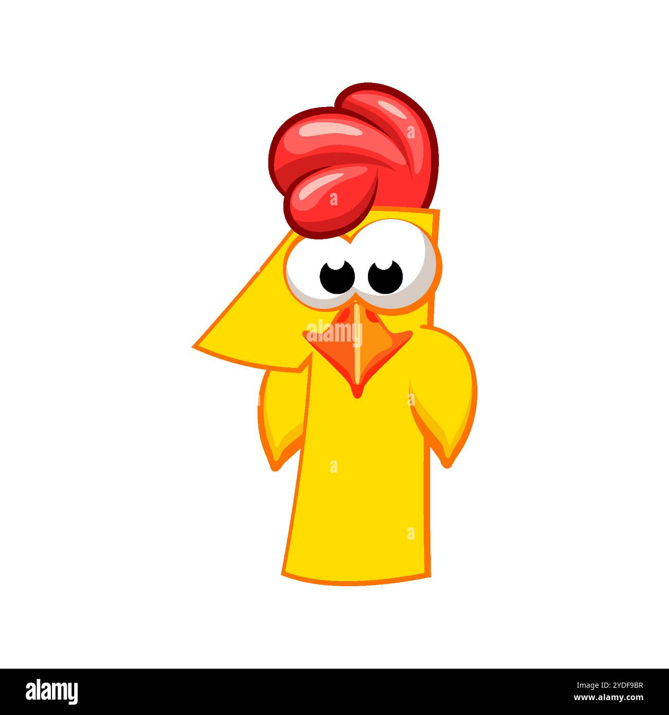 Cartoon chick number 1, figure One. Cartoon of number with a animal ...