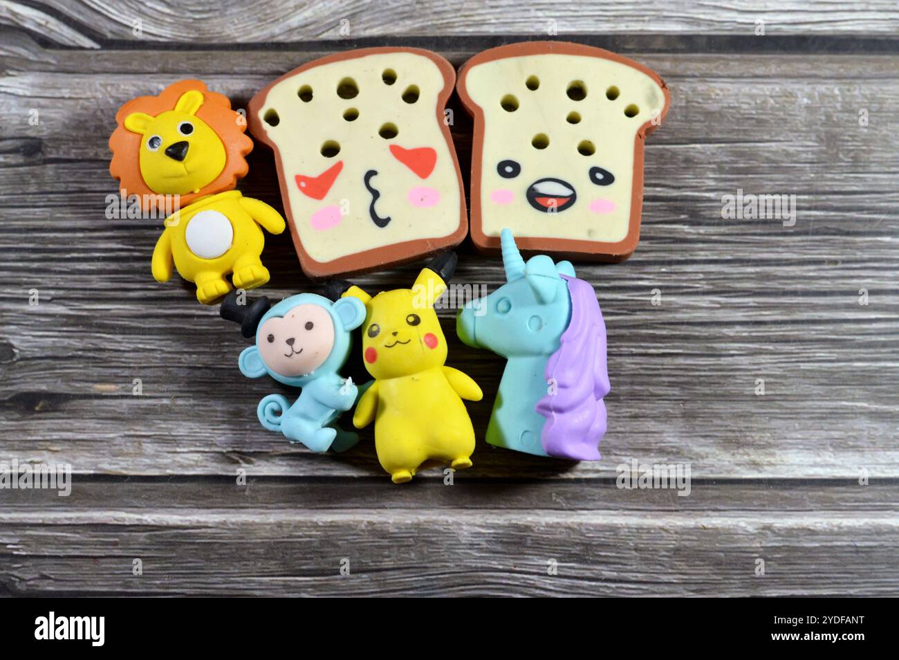 Erasers or rubbers for children with animal and toast shapes, Erasers ...