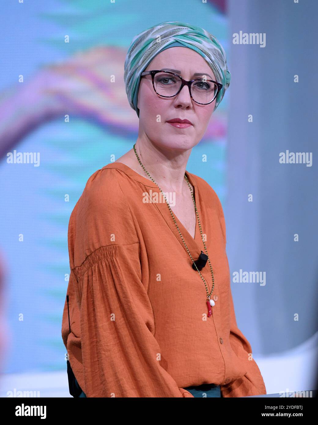 Milan, TV Show "TV Talk" - Rai 3 - Silvia Motta Stock Photo - Alamy