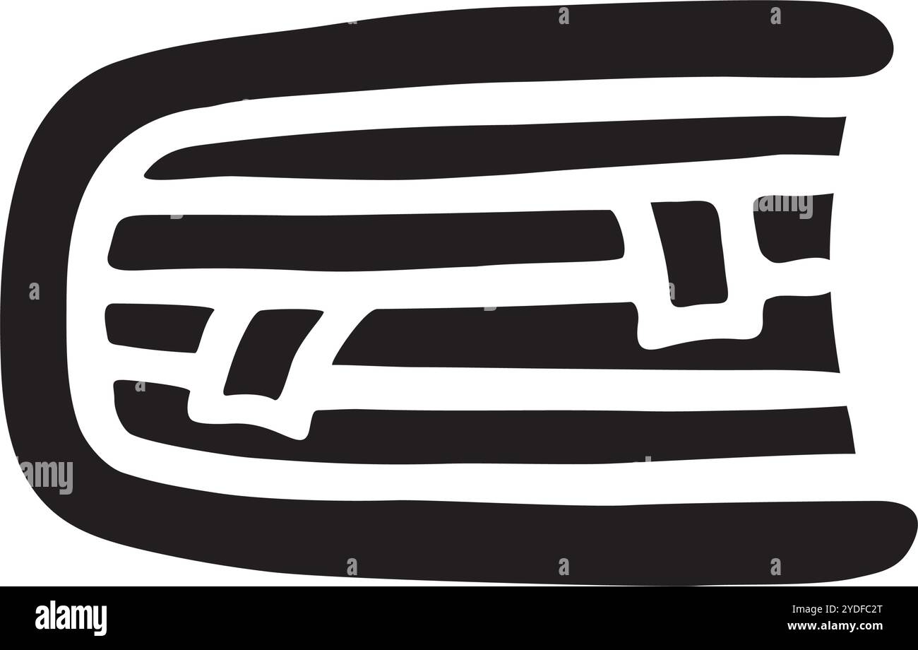 Doodle book icon with bookmarks handdrawn with pen. Vector illustration ...