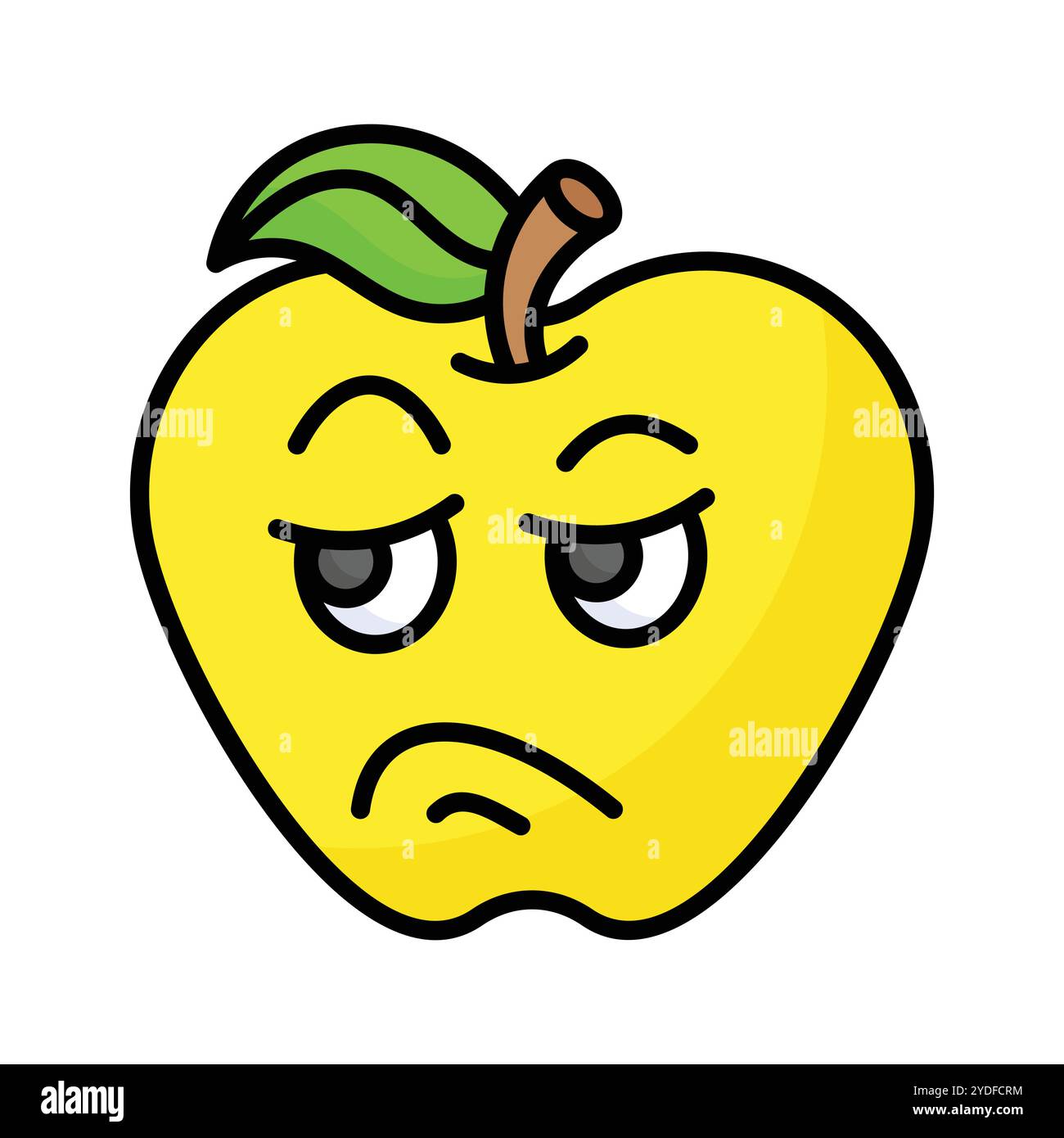 Pixel perfect icon of jealous emoji, isolated on white background Stock ...