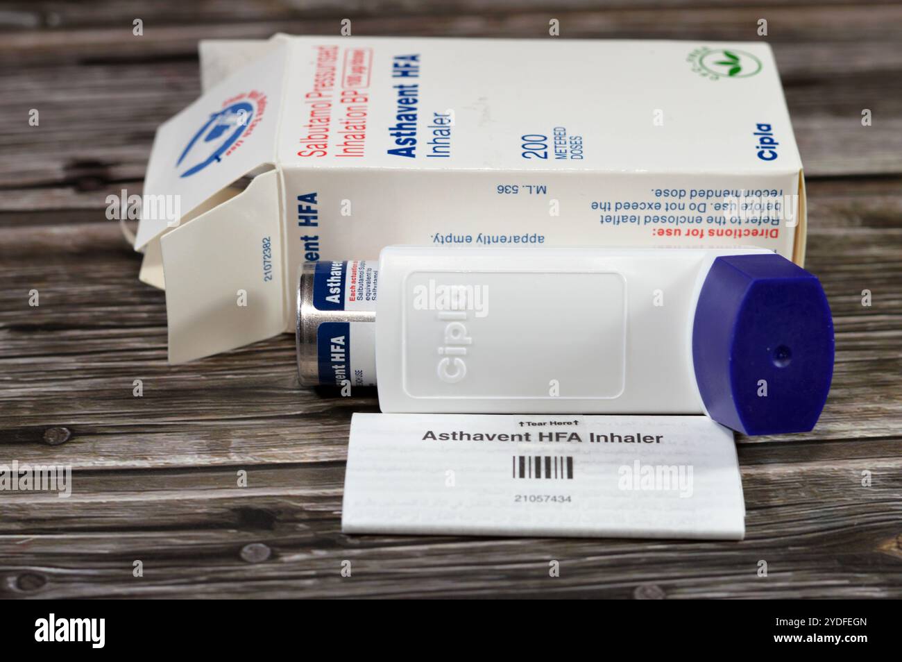 Cairo, Egypt, October 4 2024: Asthavent Inhaler 200 Dose Salbutamol ...