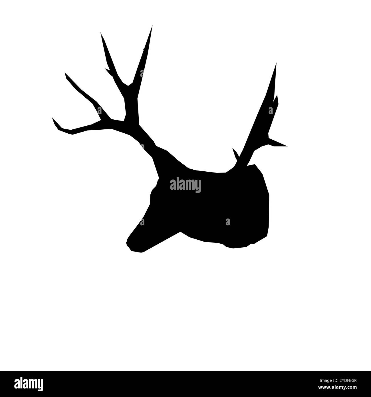 Deer head silhouette vector black. Buck, Deer, head Logo, Vector ...