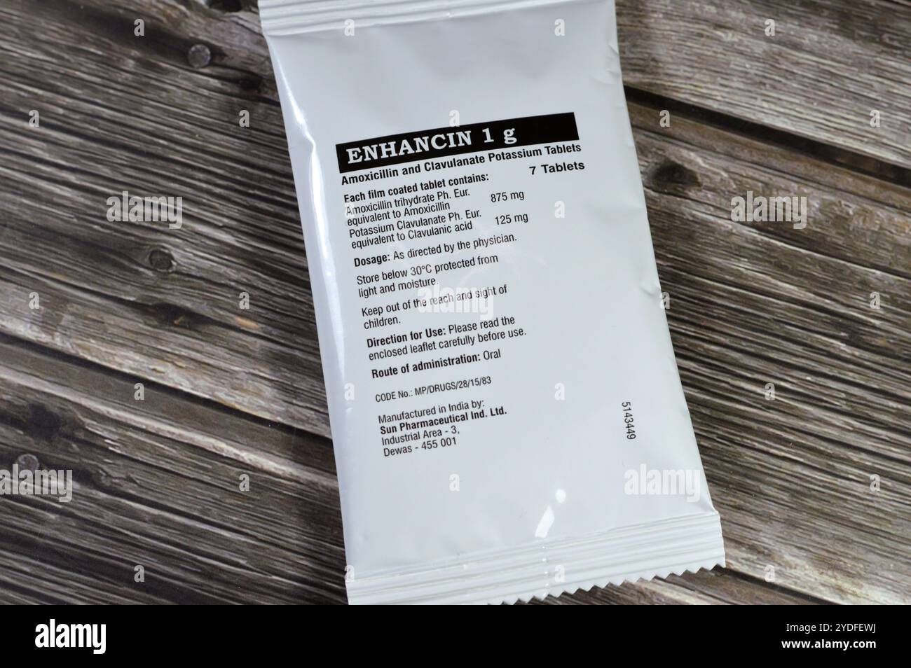 Cairo, Egypt, October 4 2024: Enhancin 1G tablets, an antibiotic that ...