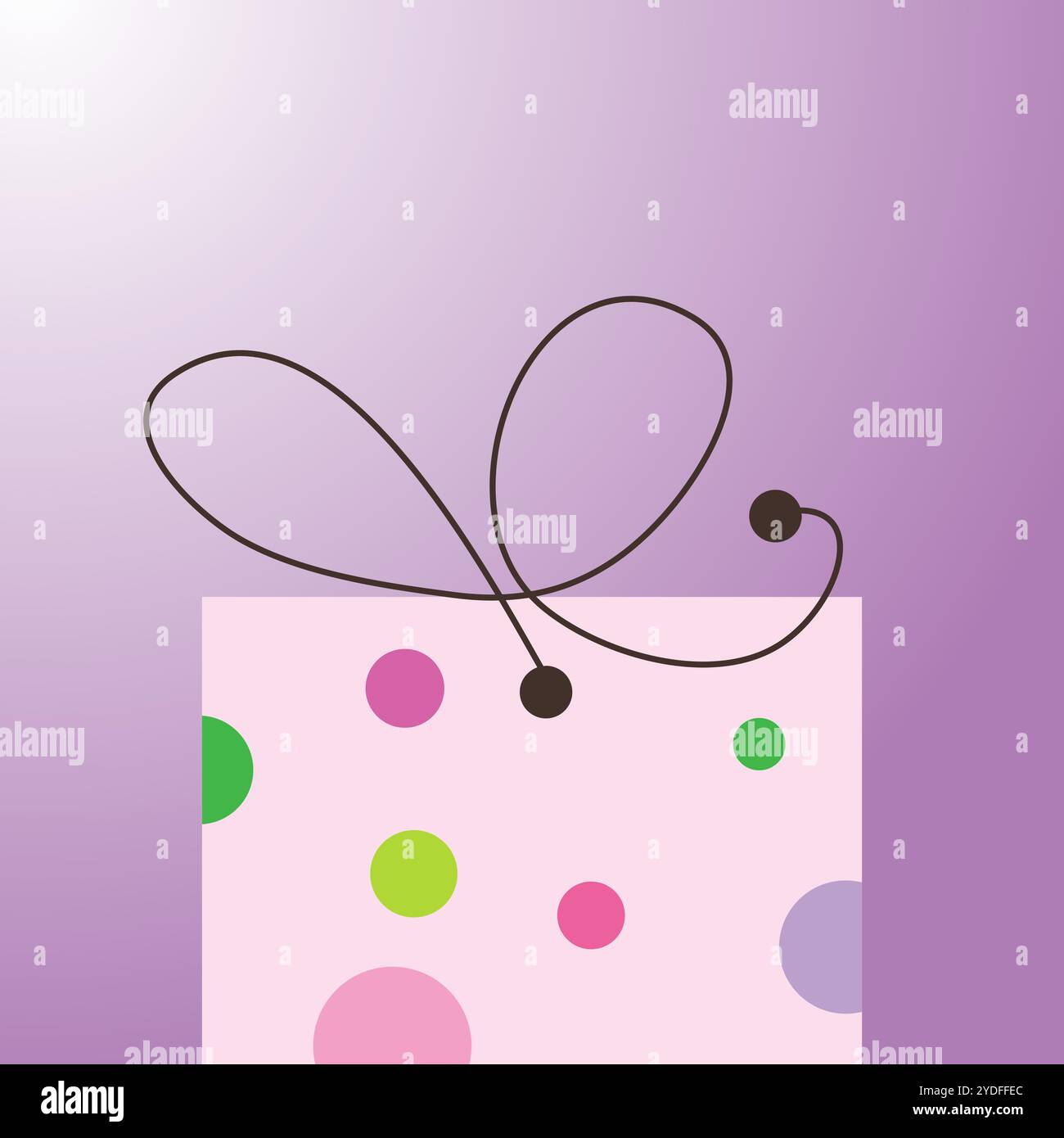 Give gift box line Stock Vector Images - Alamy
