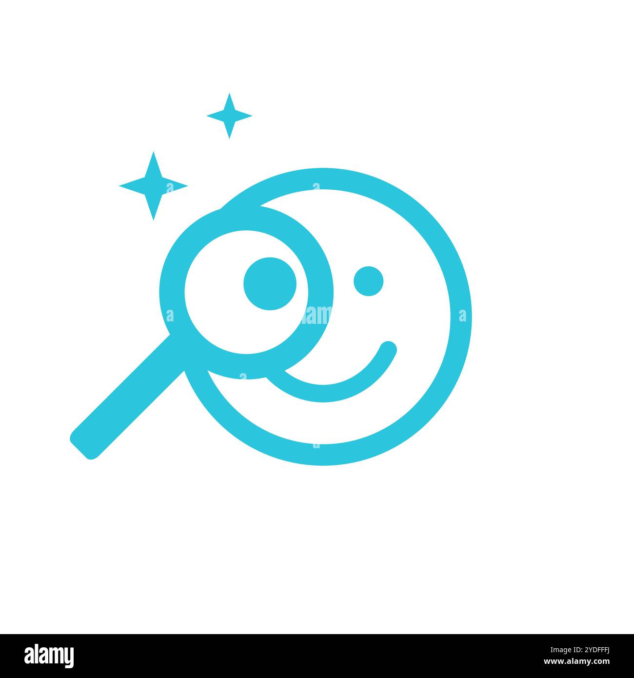 Wonder curios emoji icon, Isolated on white background, From blue icon ...